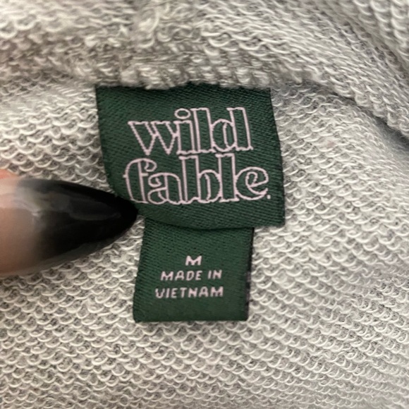 wild fable | Tops | Wild Fable Gray Hoodie With Red Drawstrings | Poshmark